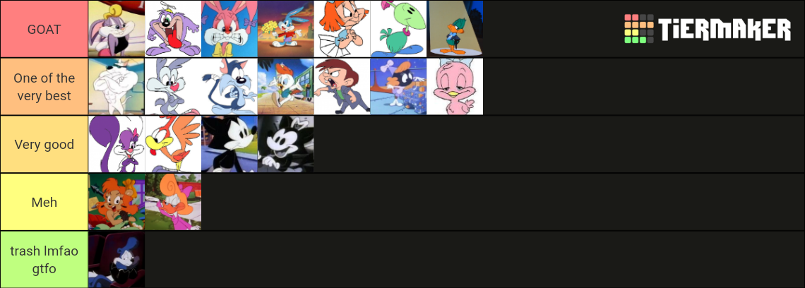 Tiny toons characters Tier List (Community Rankings) - TierMaker