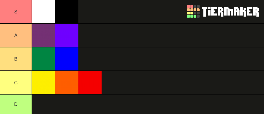 Best Color Tier List (Community Rankings) - TierMaker