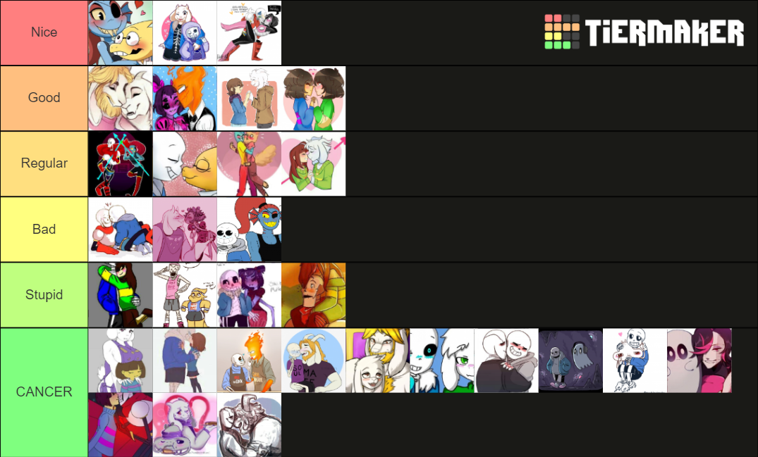 Undertale ships Tier List (Community Rankings) - TierMaker