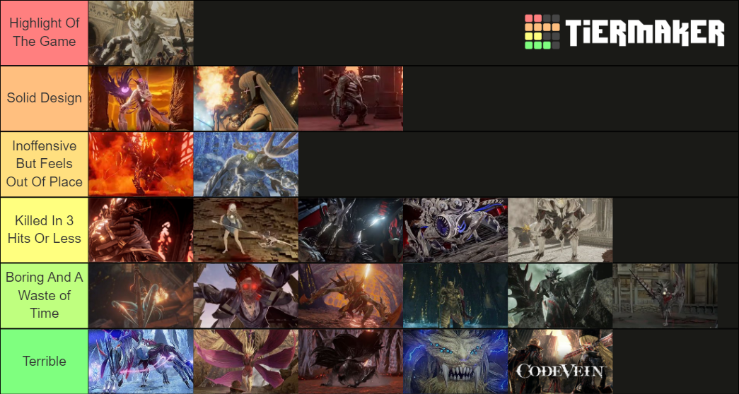 Code Vein Bosses Tier List (Community Rankings) - TierMaker