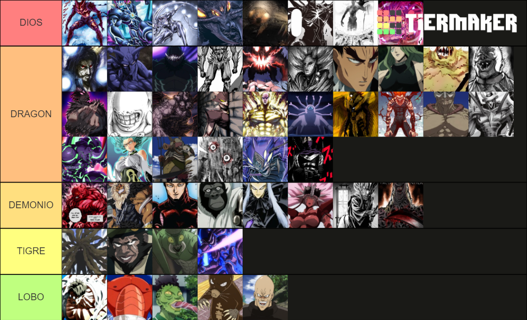 Villanos de OPM Tier List (Community Rankings) - TierMaker