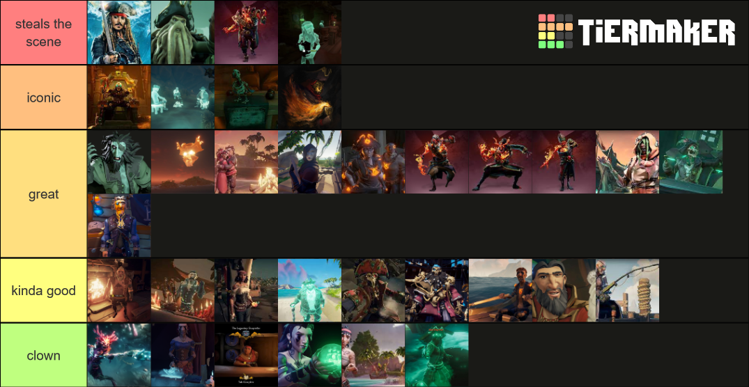 sea of thieves characters Tier List (Community Rankings) - TierMaker