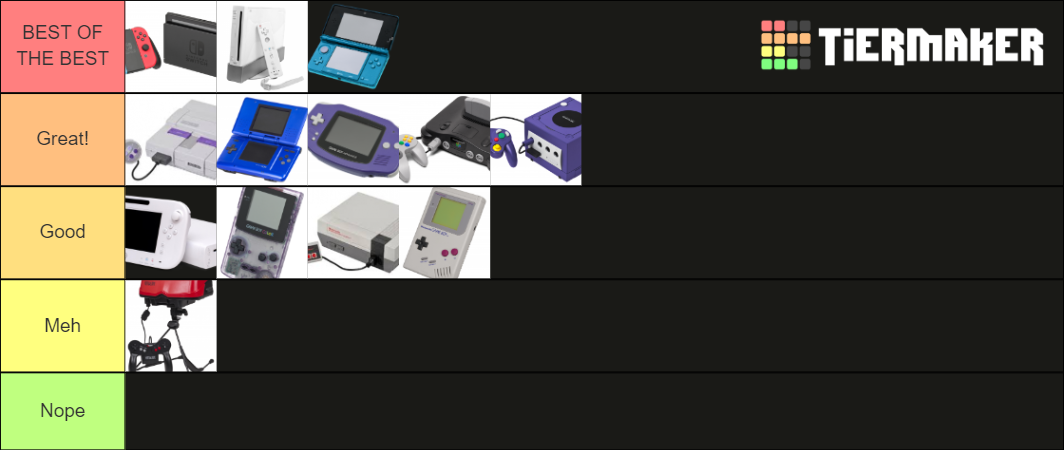 Nintendo Systems Tier List (Community Rankings) - TierMaker Nintendo Systems Tier List (Community Rankings) - TierMaker