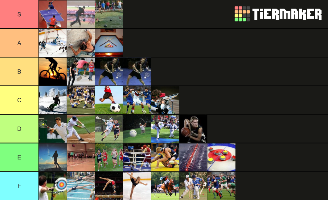 Sports Tier List (Community Rankings) - TierMaker