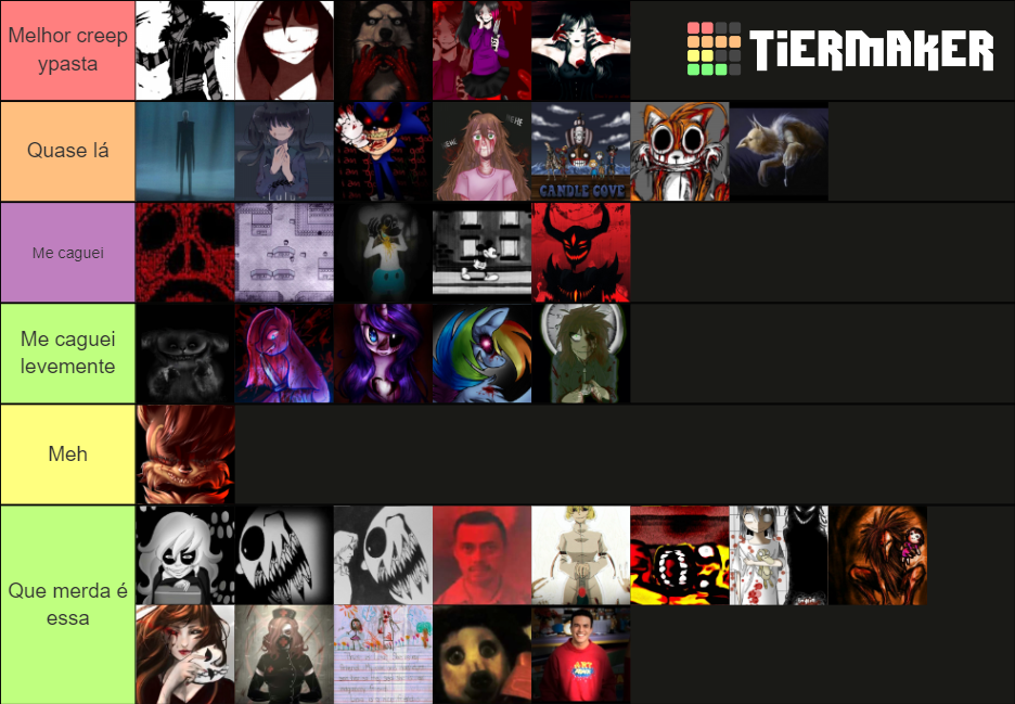 Creepypasta Tier List (Community Rankings) - TierMaker
