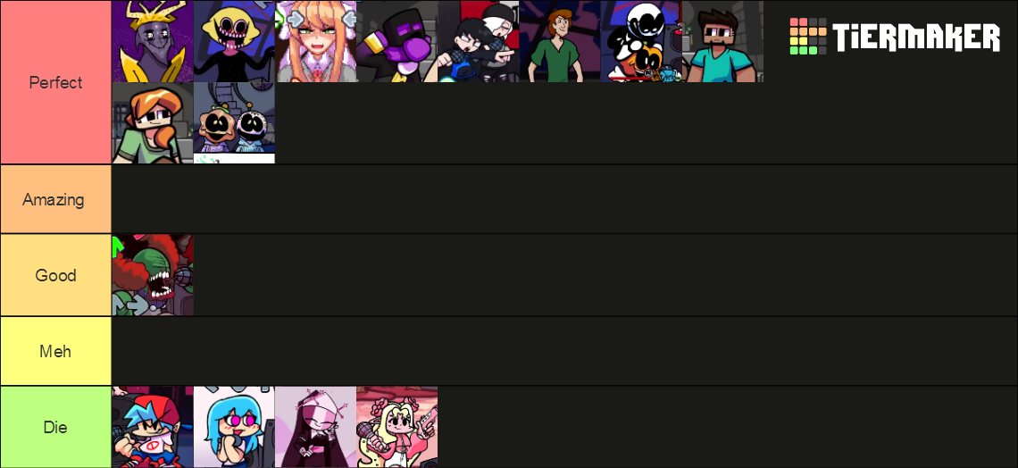 Fnf characters Tier List (Community Rankings) - TierMaker