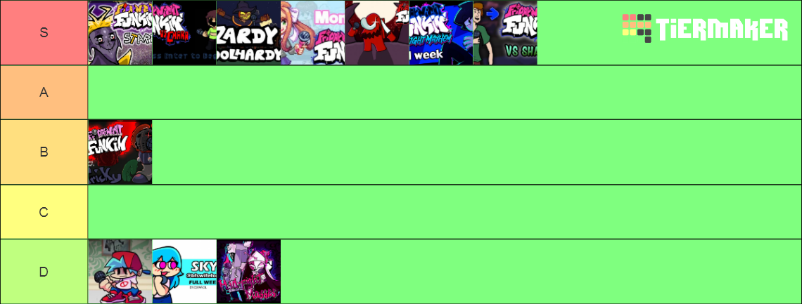FNF mods Tier List (Community Rankings) - TierMaker