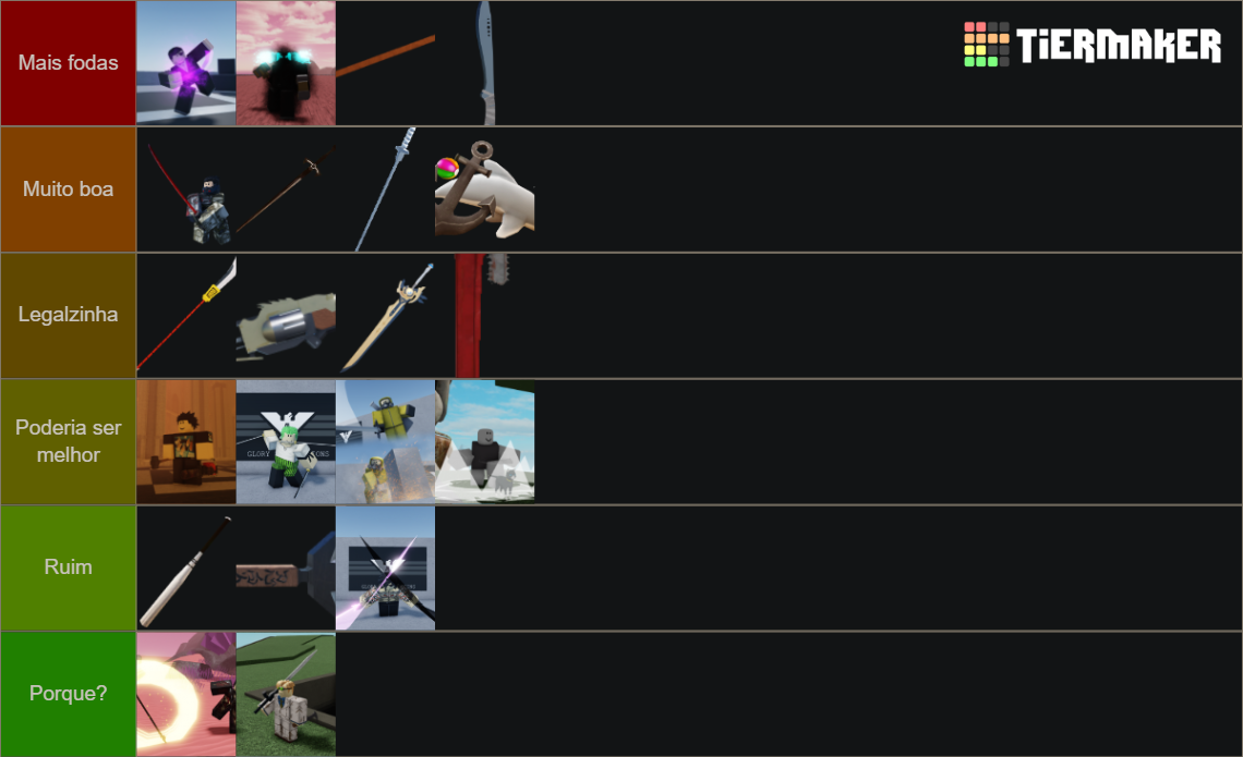 Armas do allusion Tier List (Community Rankings) - TierMaker