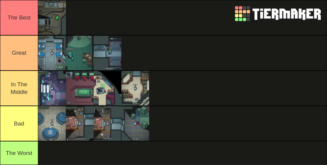 Among Us Map Locations Tier List (Community Rankings) - TierMaker