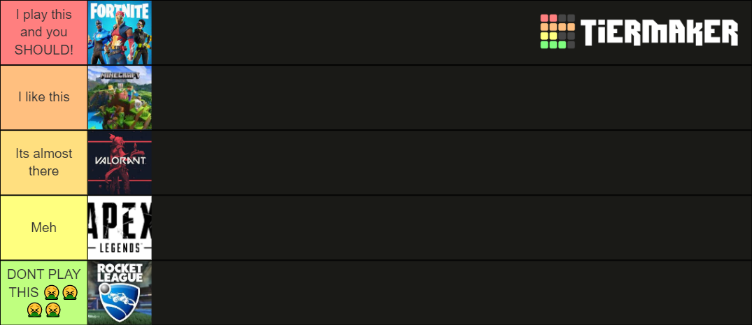 game Tier List (Community Rankings) - TierMaker
