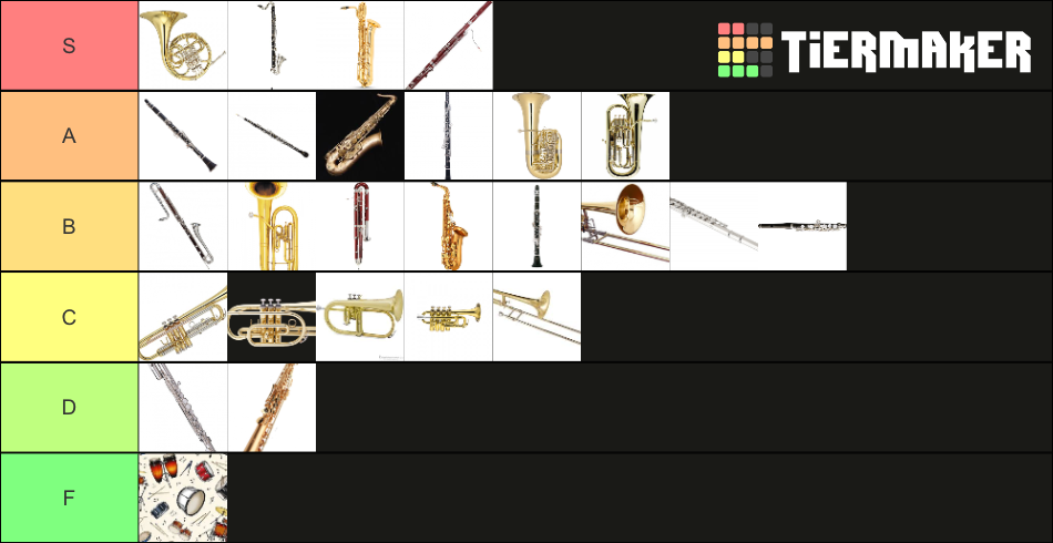 Band Instrument Tier List (Community Rankings) - TierMaker