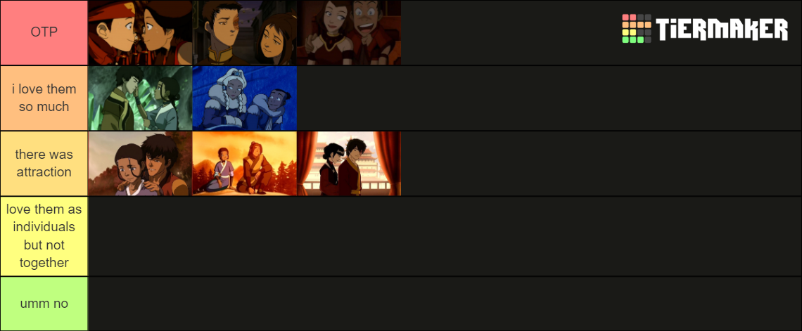 ATLA ships Tier List (Community Rankings) - TierMaker