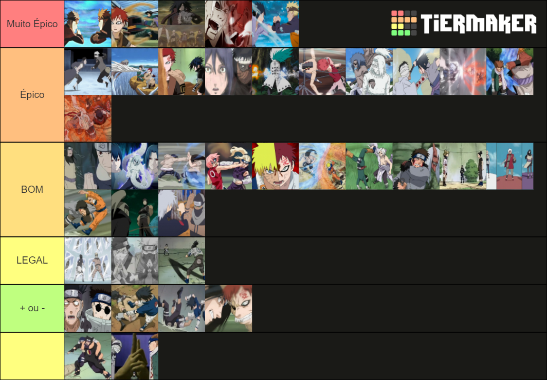BIGGEST Naruto Fights Tier List (Community Rankings) - TierMaker