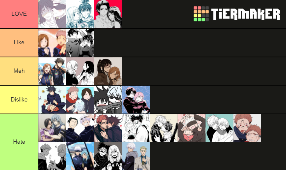 Jujutsu Kaisen Ships Tier List (Community Rankings) - TierMaker