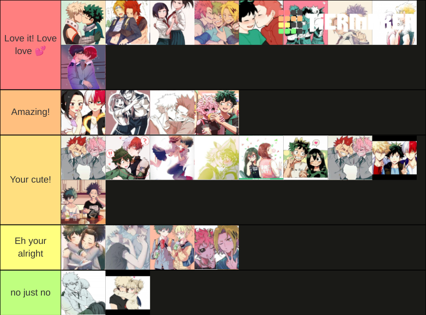 mha ships Tier List (Community Rankings) - TierMaker