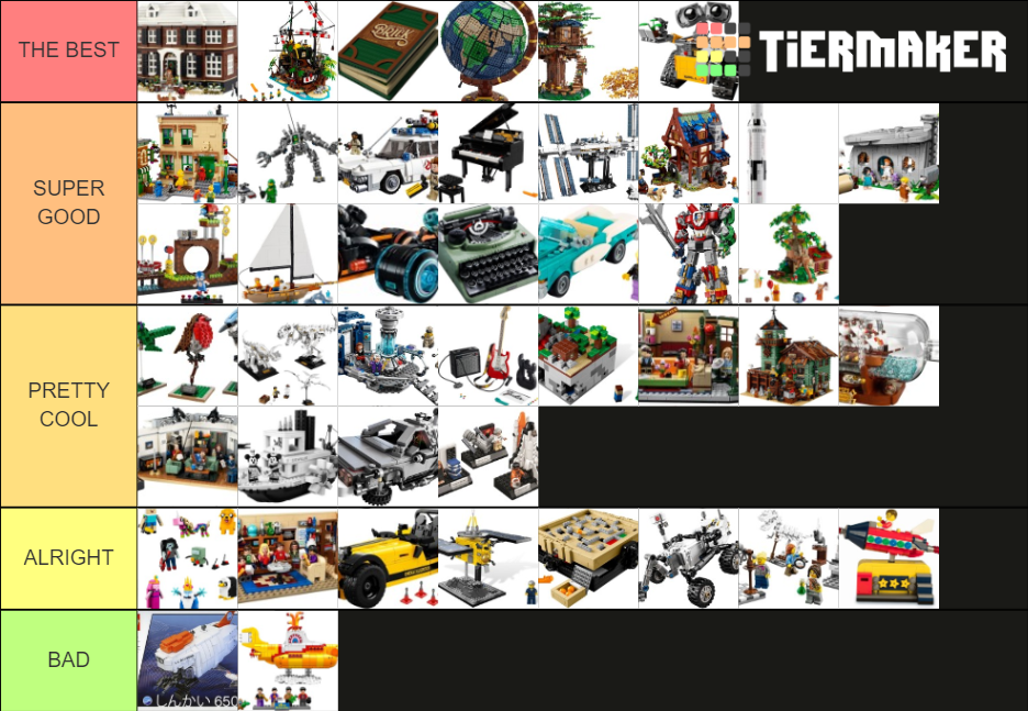 ALL LEGO Ideas Sets Tier List (Community Rankings) - TierMaker