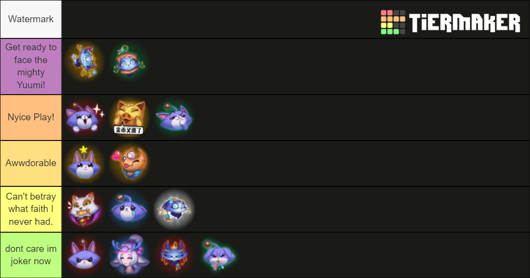 Yuumi Emotes Tier List (Community Rankings) - TierMaker