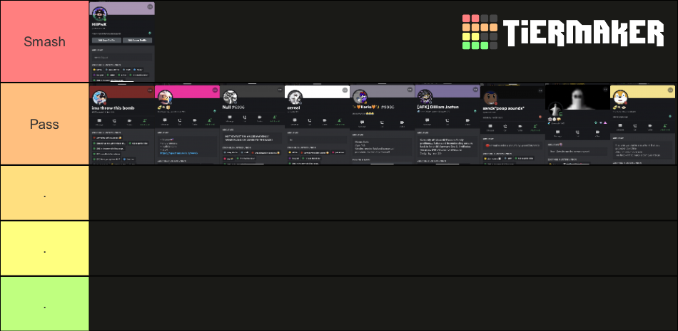 smash ot pass :) Tier List (Community Rankings) - TierMaker