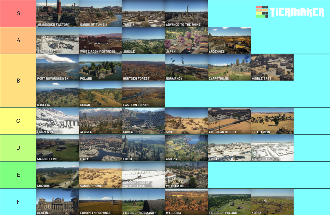 Warthunder Ground Forces Maps Tier List (Community Rankings) - TierMaker