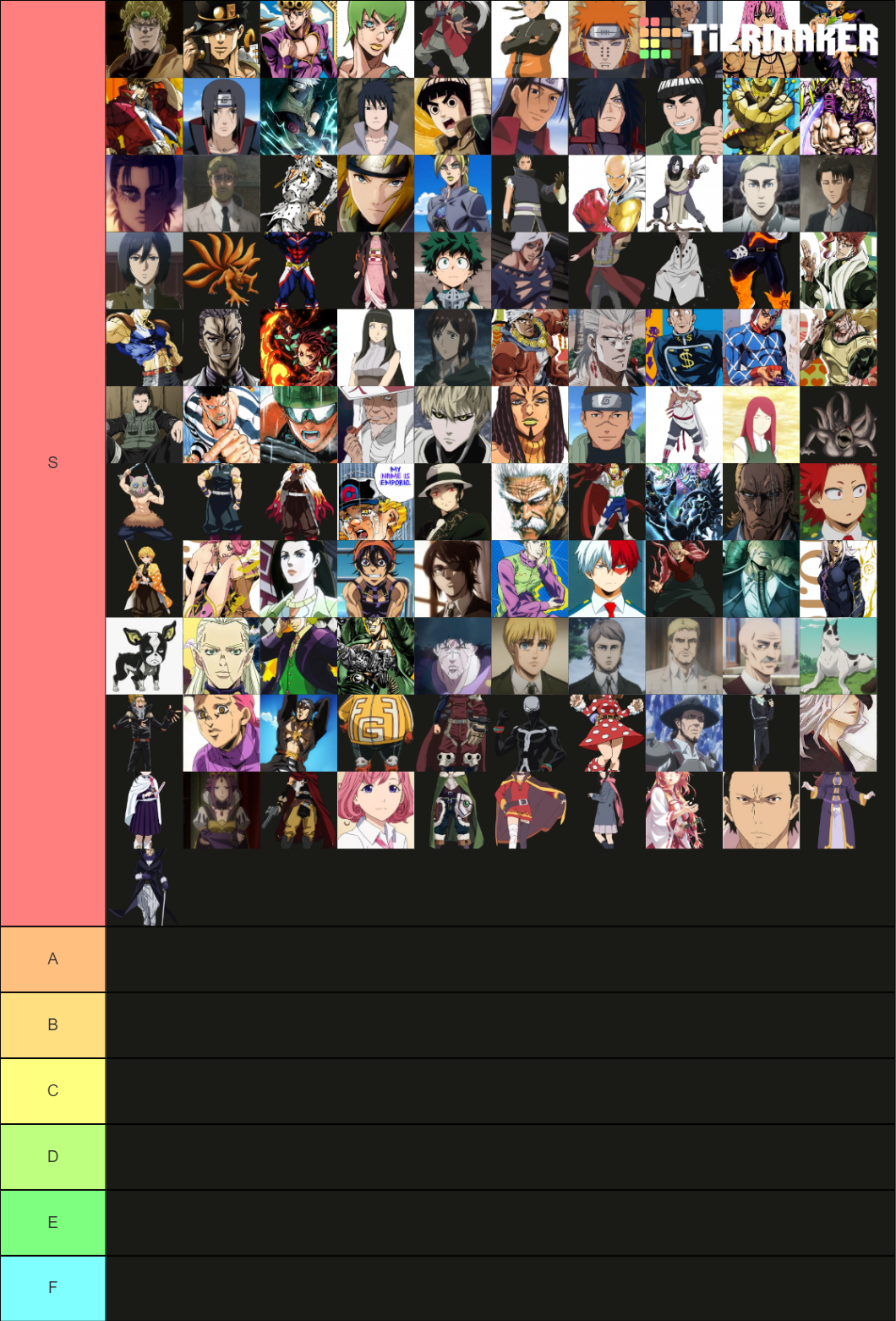 S Tier Anime Characters Tier List (Community Rankings) - TierMaker