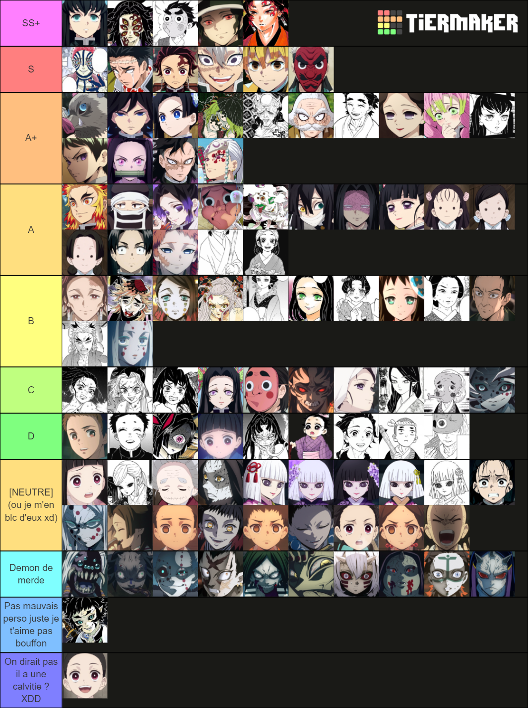 Kimetsu no Yaiba: All Characters Tier List (Community Rankings) - TierMaker