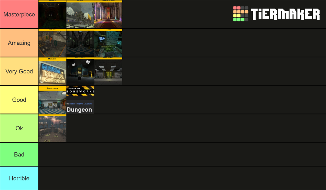 Boneworks Levels Tier List (Community Rankings) - TierMaker