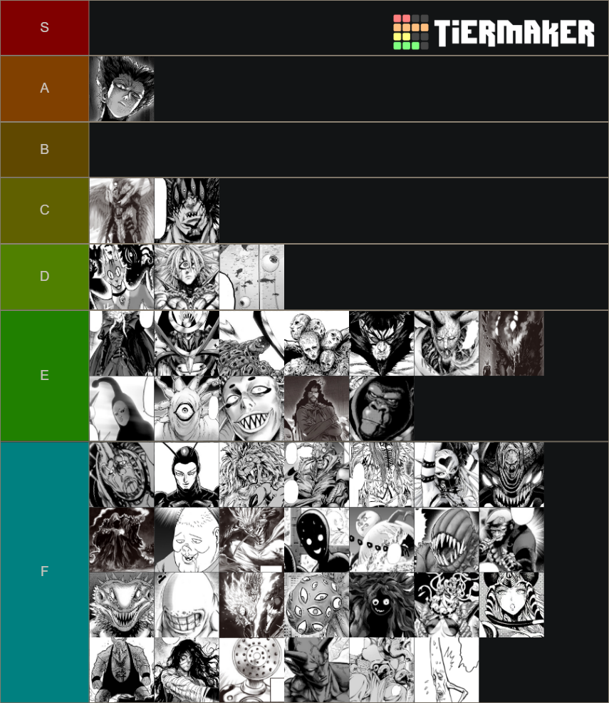 Opm villain Tier List (Community Rankings) - TierMaker