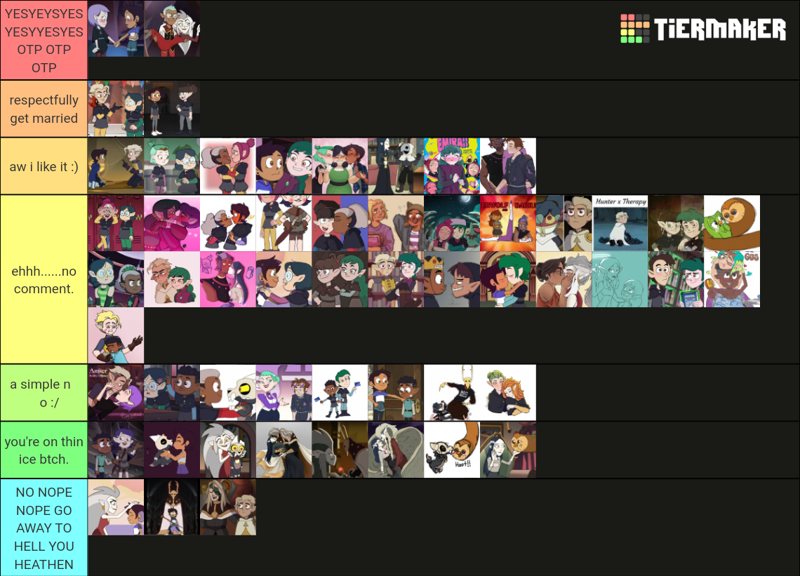 The Owl House SHIPS ! (S3) Tier List (Community Rankings) - TierMaker