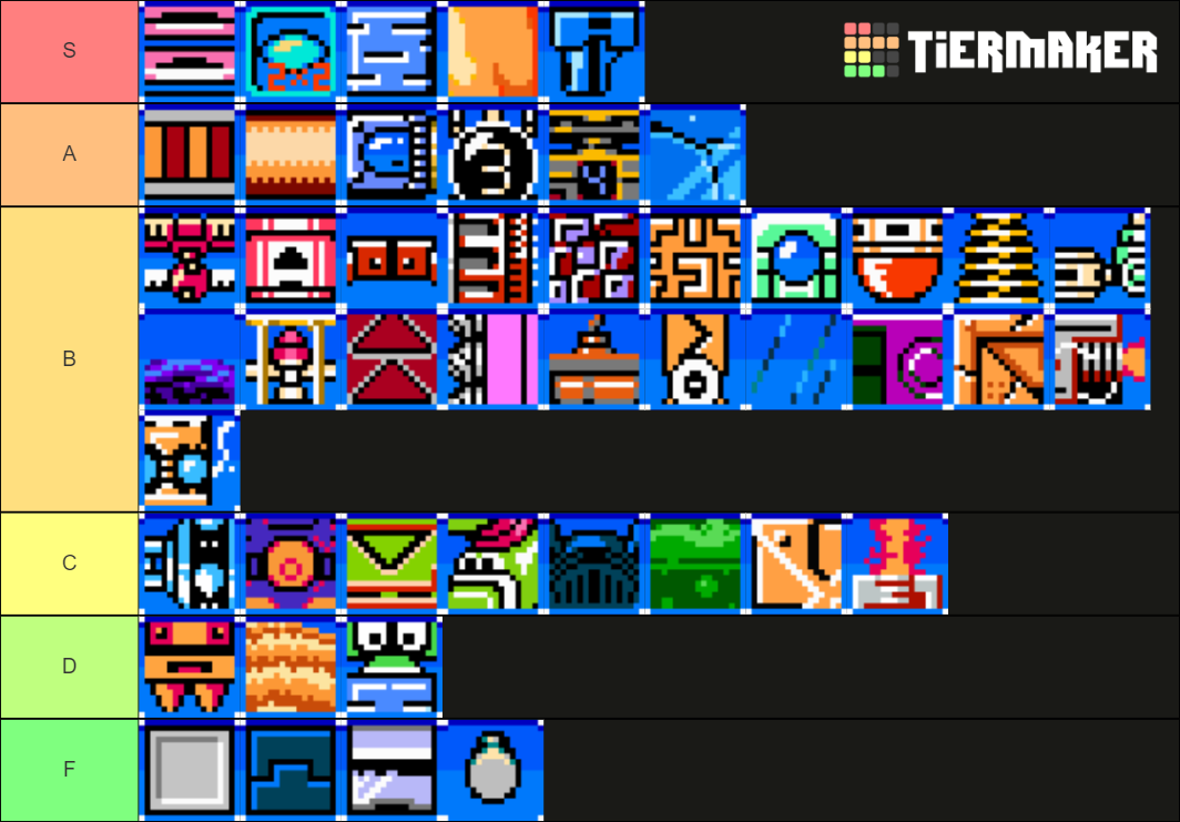 Mega Man Maker Gimmicks Tier List (Community Rankings) - TierMaker