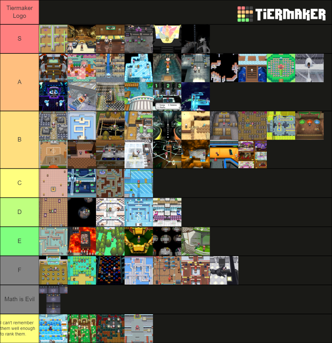 Pokemon Gym Puzzles/Layouts Tier List (Community Rankings) - TierMaker