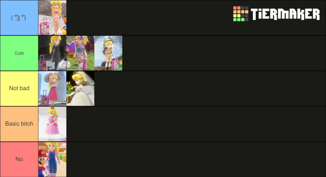 SMO Peach outfits Tier List (Community Rankings) - TierMaker