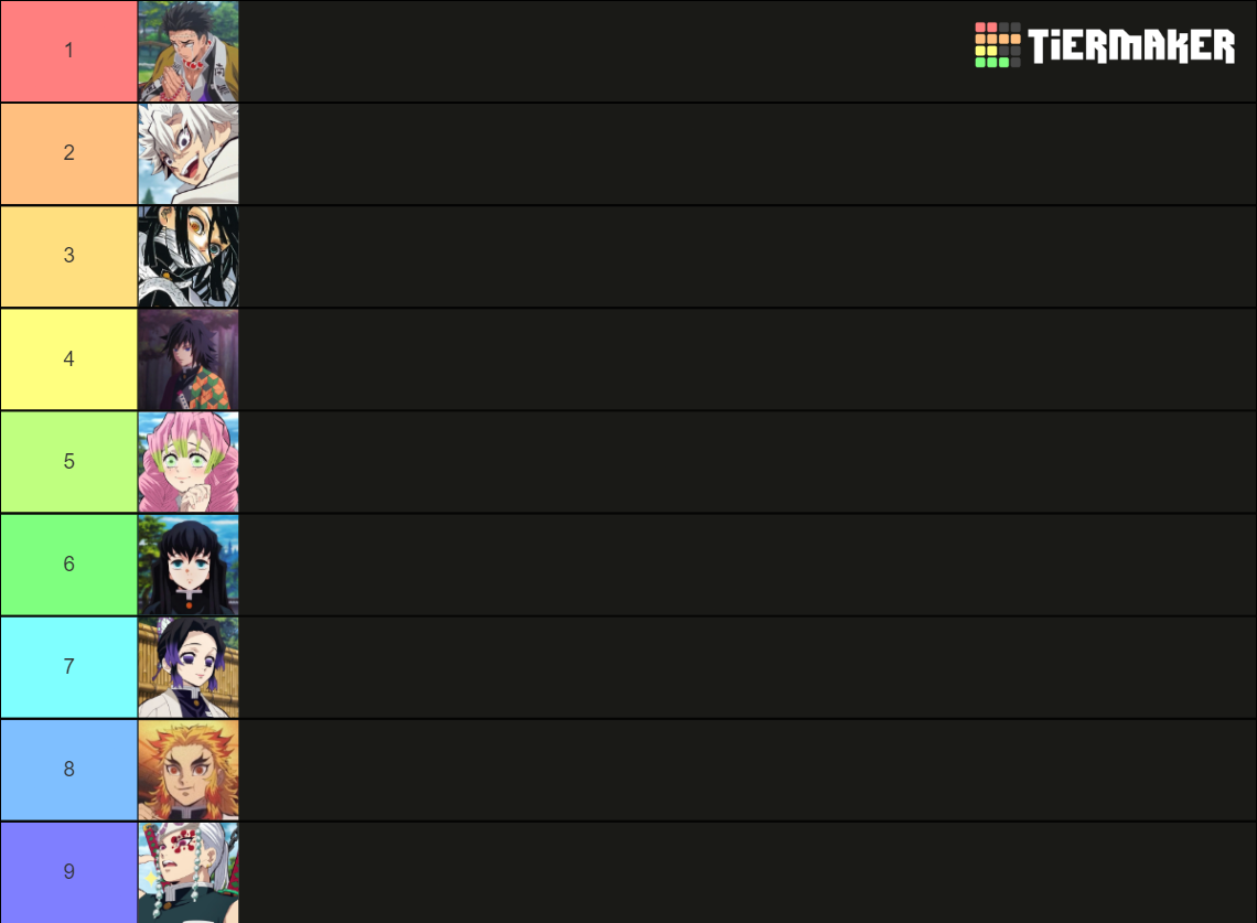 Hashira ranking 1 to 9 Tier List (Community Rankings) - TierMaker