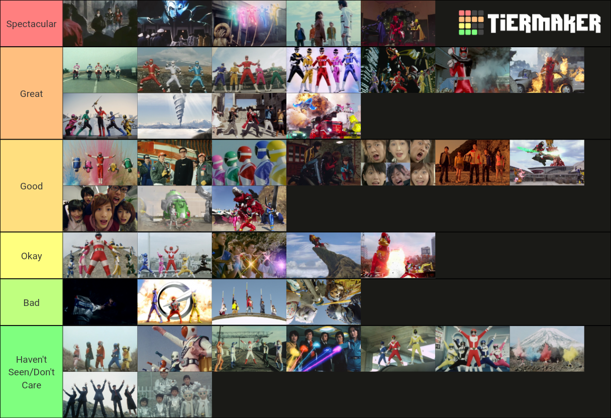 Rank Every Super Sentai Season Premiere Tier List (Community Rankings ...