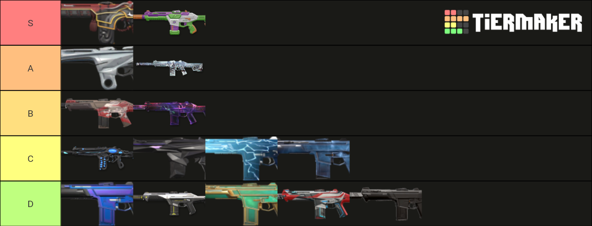Valorant Phantom Skins Tier List (Community Rankings) - TierMaker
