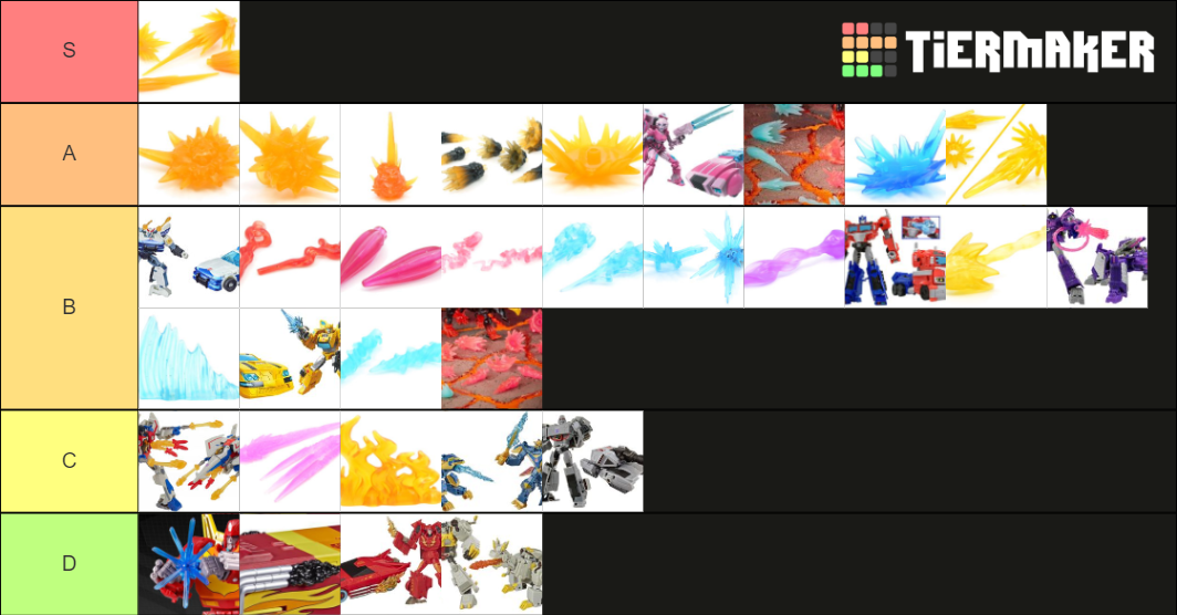 Transformers Blast Effects Tier List (Community Rankings) - TierMaker