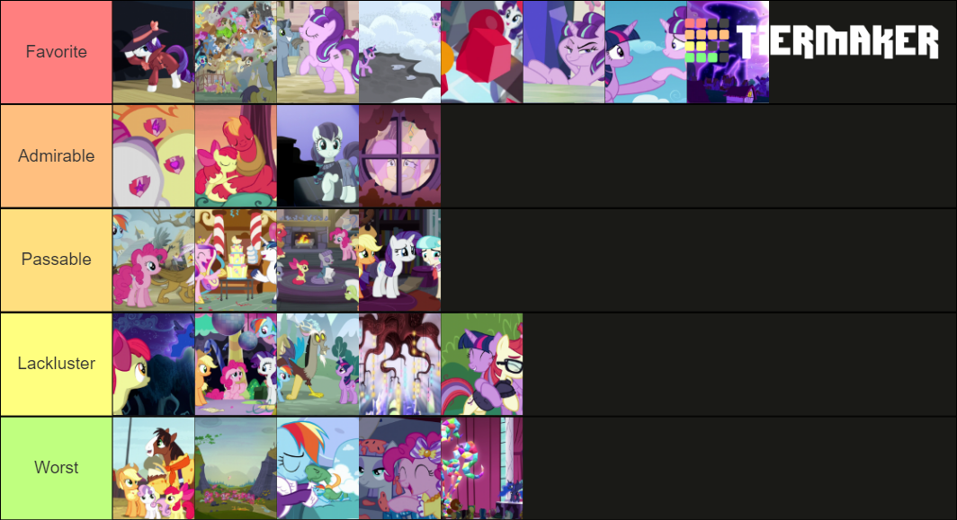 MLP Season 5 Tier List (Community Rankings) - TierMaker