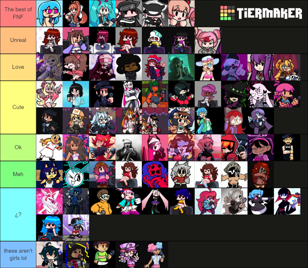The best FNF girl Tier List (Community Rankings) - TierMaker