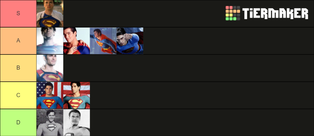 Actores Superman Tier List (Community Rankings) - TierMaker