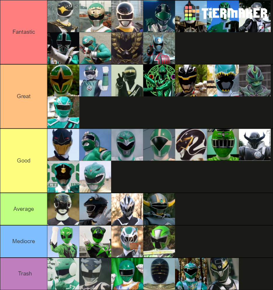 Super Sentai Blacks/Greens Tier List (Community Rankings) - TierMaker