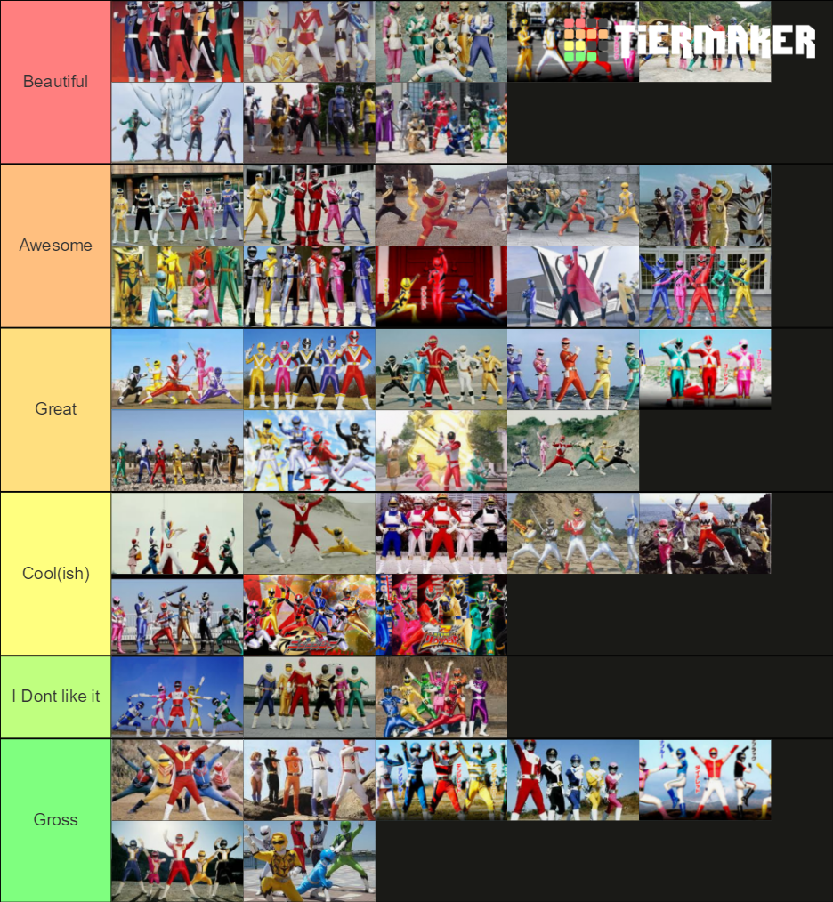Super sentai suits Tier List (Community Rankings) - TierMaker
