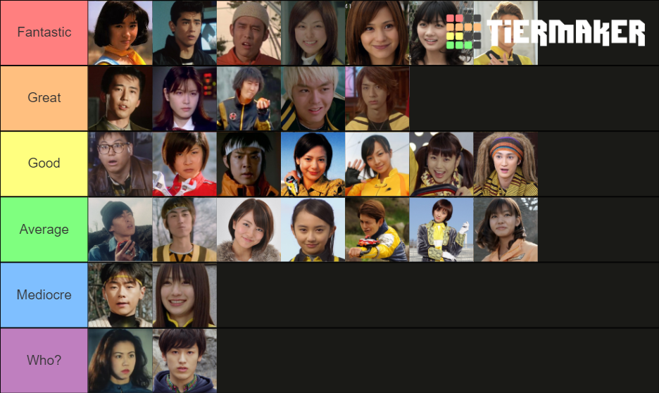 Super Sentai Yellows Tier List (Community Rankings) - TierMaker