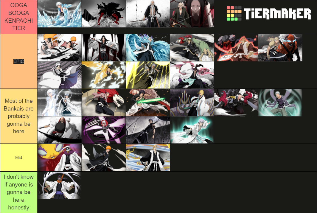 Bleach Bankai Tier List Community Rankings TierMaker Bleach Bankai Tier List Community Rankings TierMaker