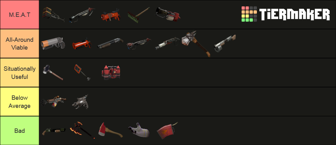 Pyro weapon Tier Tier List (Community Rankings) - TierMaker Pyro weapon Tier Tier List (Community Rankings) - TierMaker