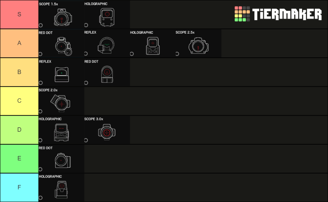 Rainbow Six Siege Sights (Shadow Legacy) Tier List (Community Rankings ...
