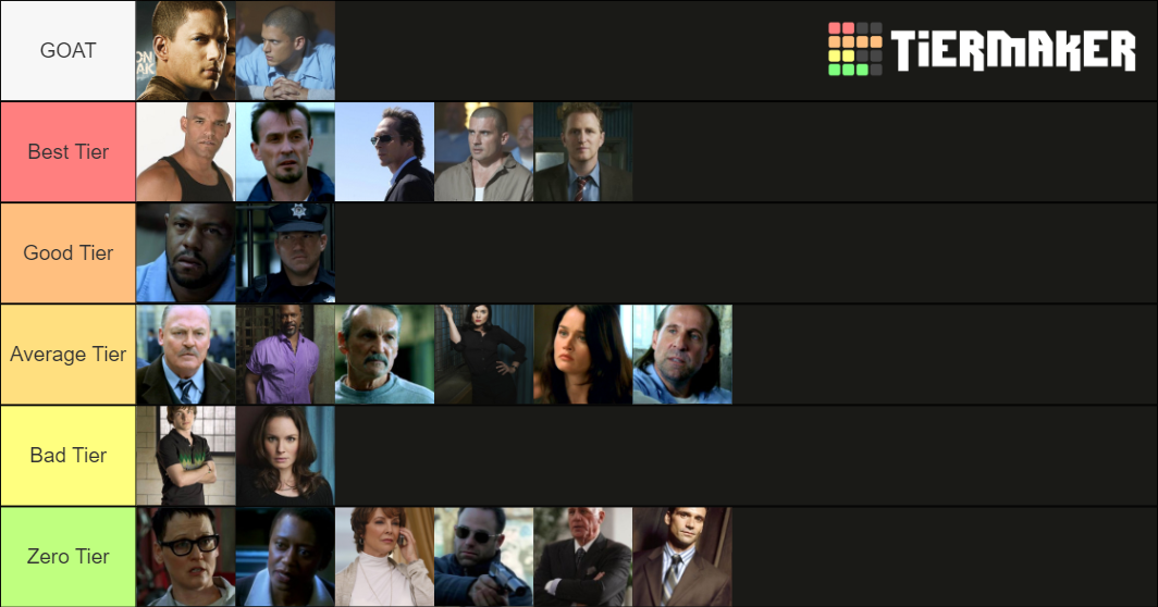 Prison Break Characters (Seasons 1-4) Tier List (Community Rankings ...