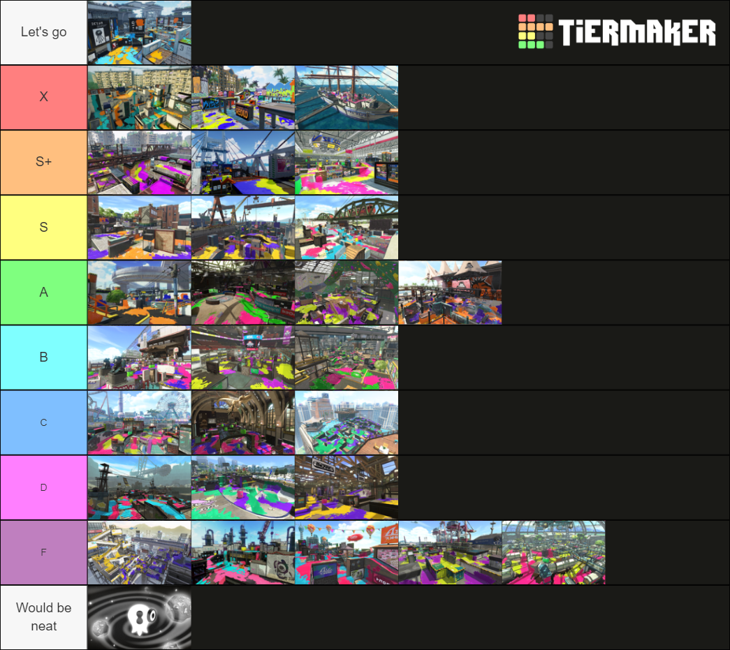 Splatoon 1 & 2 Maps Tier List (Community Rankings) - TierMaker