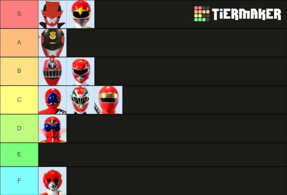 Sentai Red Rangers Tier List (Community Rankings) - TierMaker