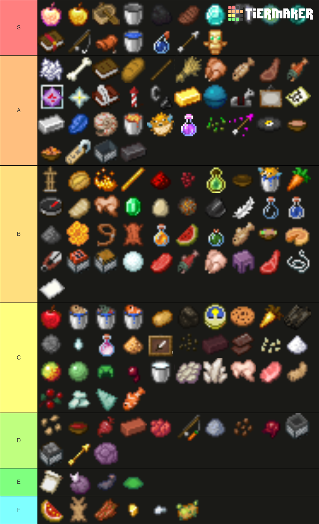 Minecraft Items Tier List (Community Rankings) - TierMaker