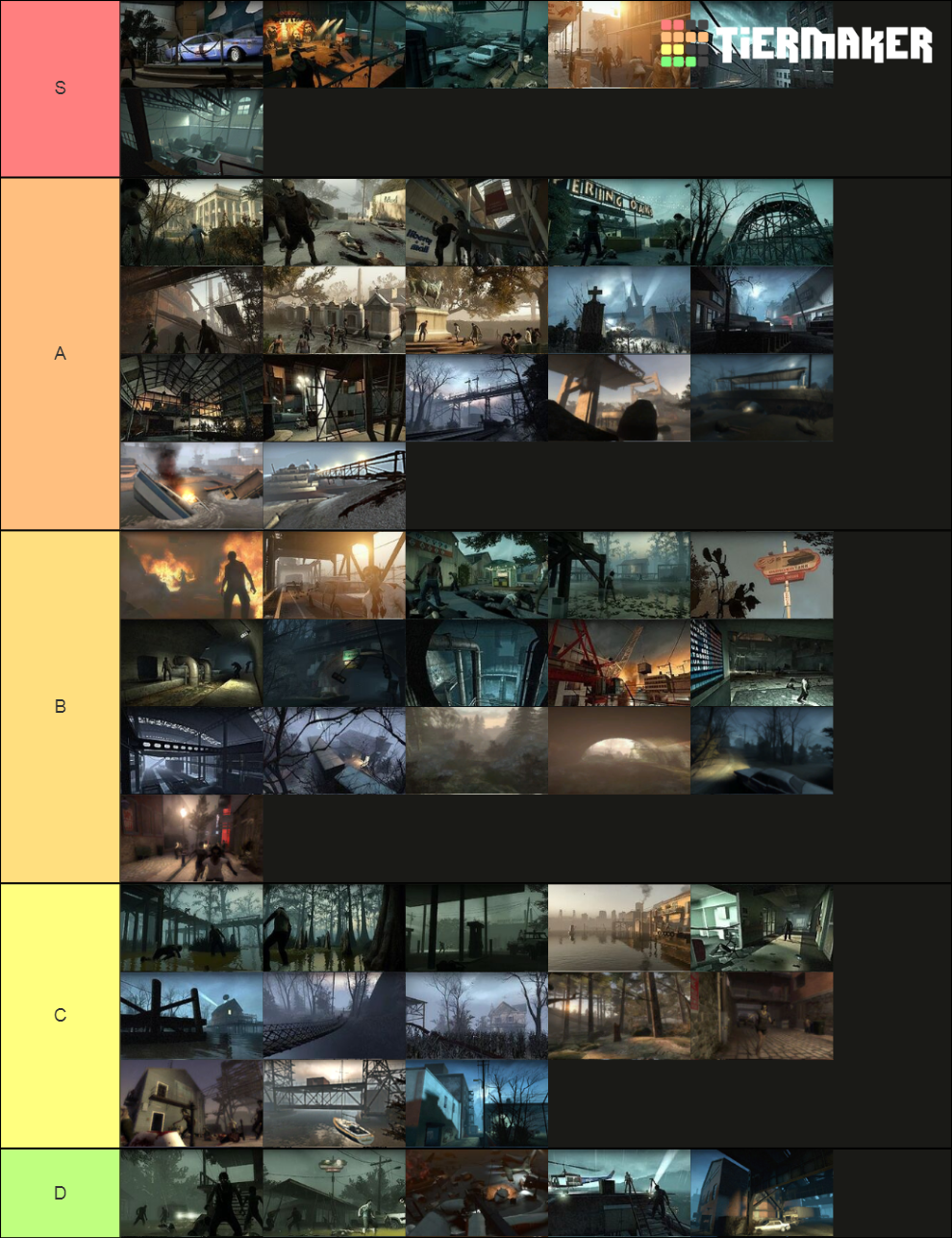 Left 4 Dead 2 Chapters Tier List (Community Rankings) - TierMaker