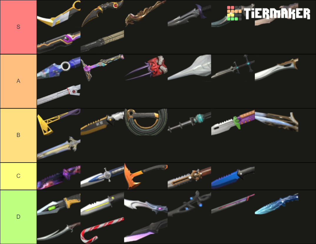 Valorant All Knifes ( Updated September 2021 -Spectrum ) Tier List ...
